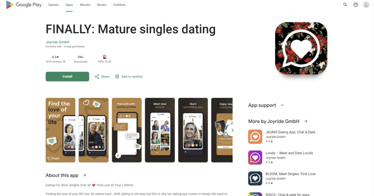 FINALLY Dating App Review for 2026 - Love for Singles Over 50