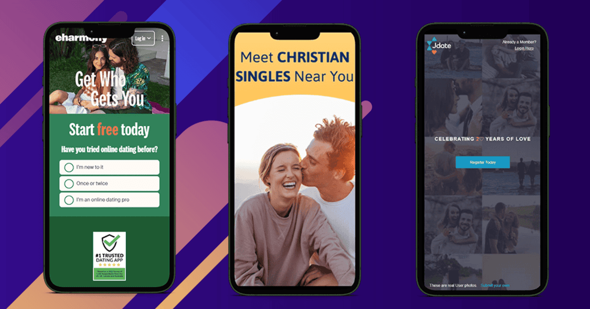 Comparing Dating Apps - eharmony, Christian Mingle & JDate